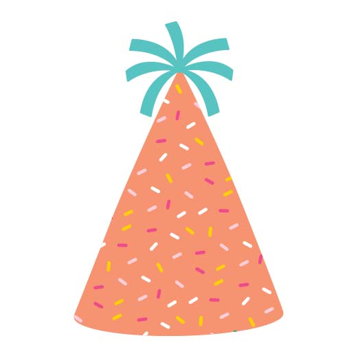 Orange Party Hat | Print & Cut File – CraftSmithco
